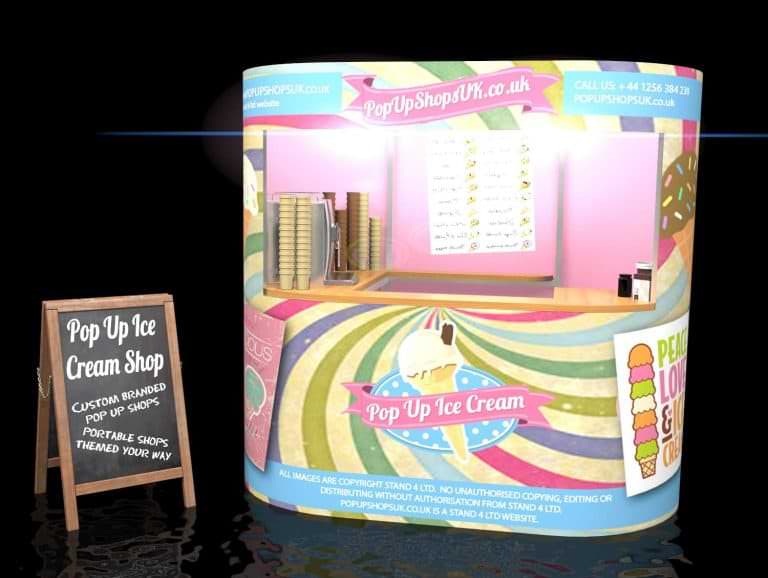Pop Up Shops and portable retail kiosks for temporary retail.