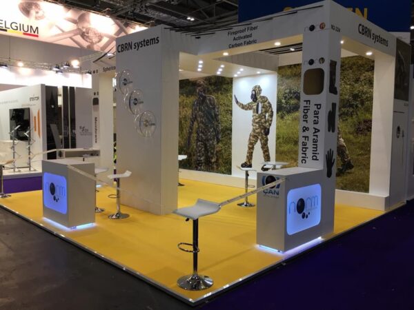 DSEI exhibition stand with graphic back wall - Exhibition Stands